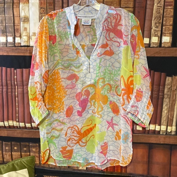 Gretchen Scott Designs | Tops | Gretchen Scott Sea Creature Tunic Small ...